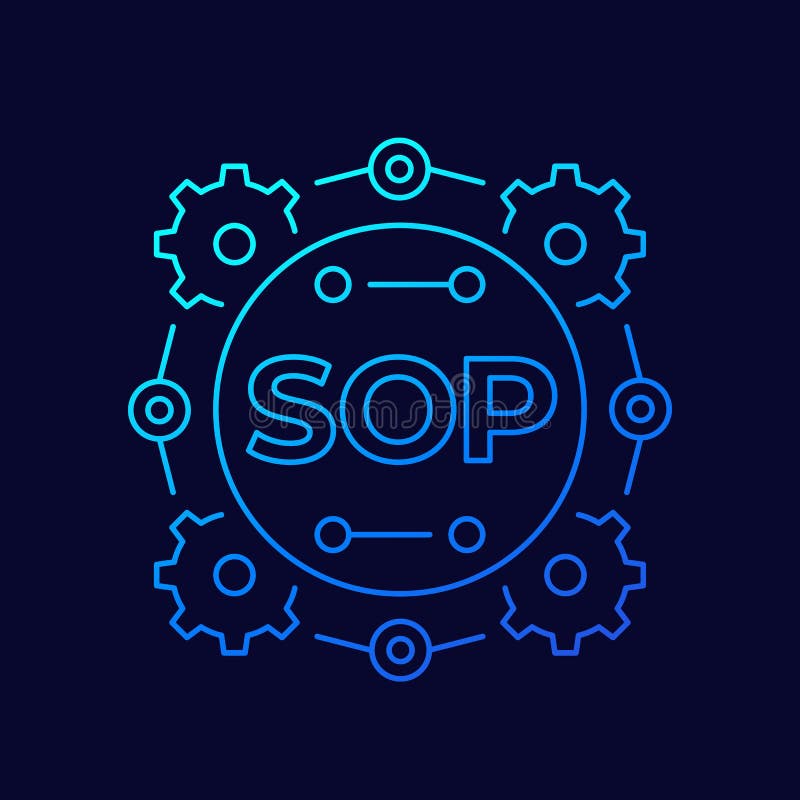 SOP Icon, Standard Operating Procedure Stock Vector - Illustration of ...