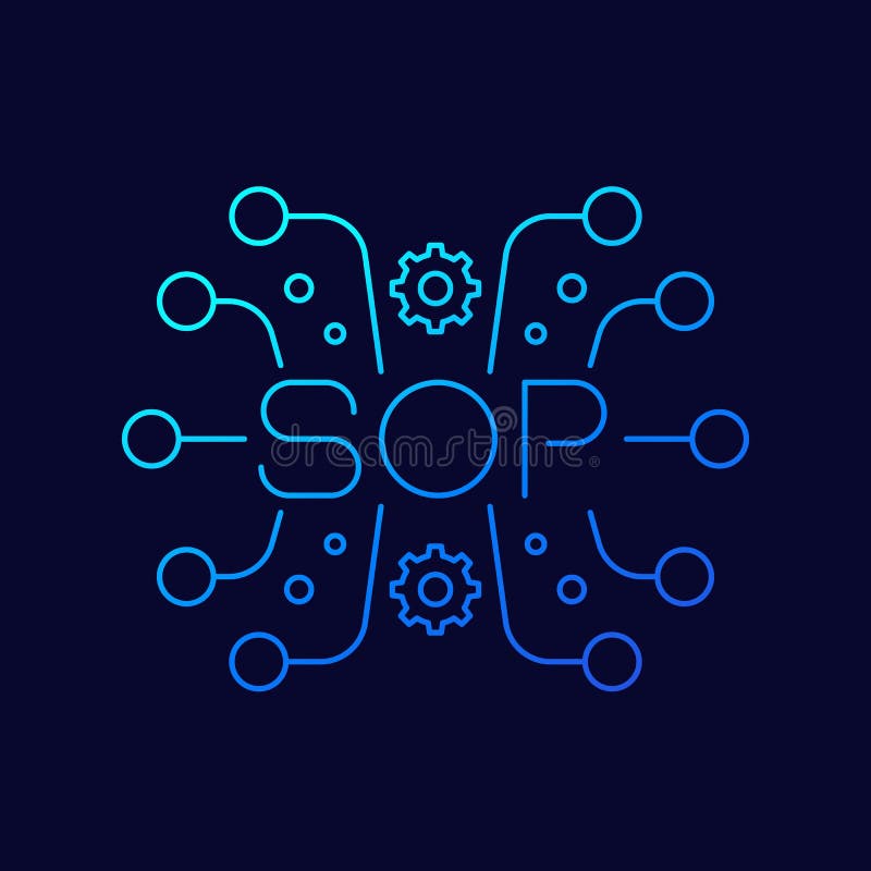 SOP, Standard Operating Procedure Icon, Vector Stock Vector ...