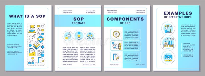SOP Management Brochure Template Stock Vector - Illustration of ...