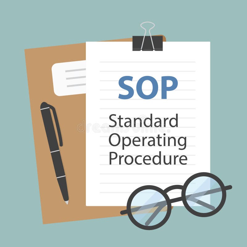 SOP Standard Operating Procedure Document Text Stock Vector ...