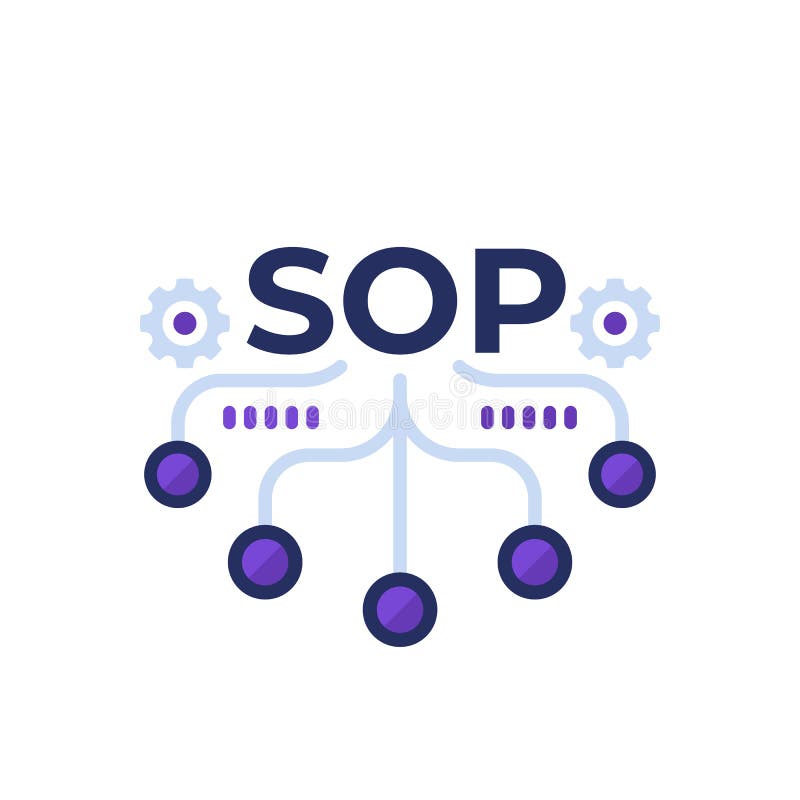 SOP, Standard Operating Procedure Icon, Vector Stock Vector ...