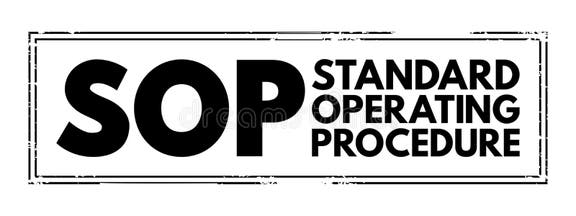SOP Standard Operating Procedure - Set of Step-by-step Instructions ...