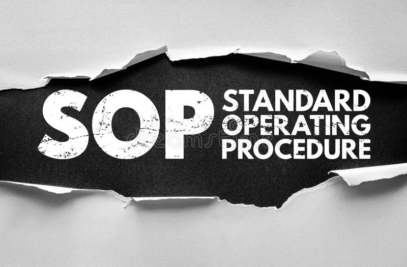 SOP Standard Operating Procedure Torn Paper Concept. Corporate Acronym ...