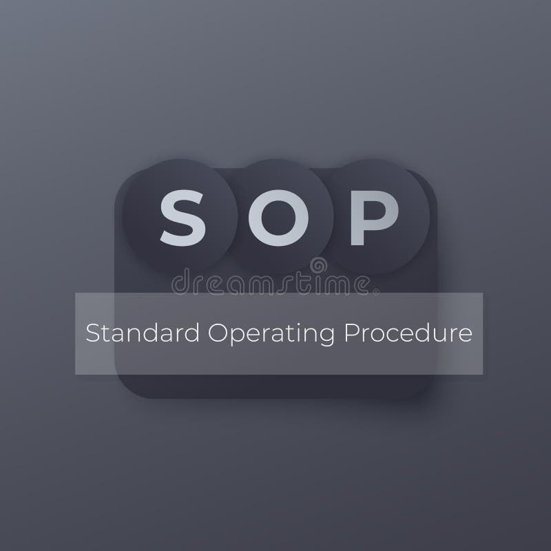 SOP Standard Operating Procedure, Vector Stock Vector - Illustration of ...