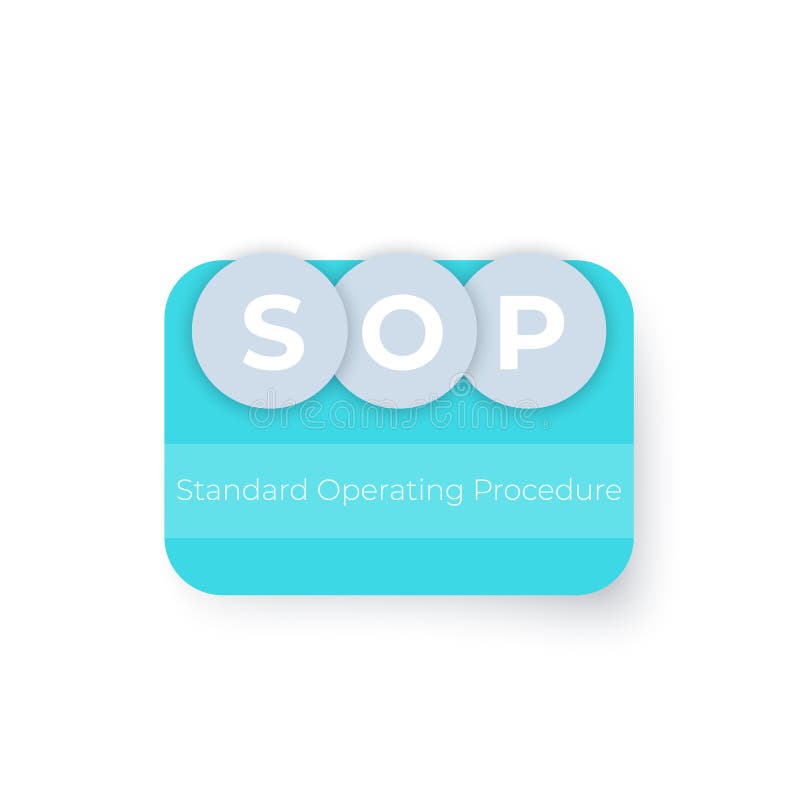 SOP, Standard Operating Procedure Icon in Line Style Stock Vector ...