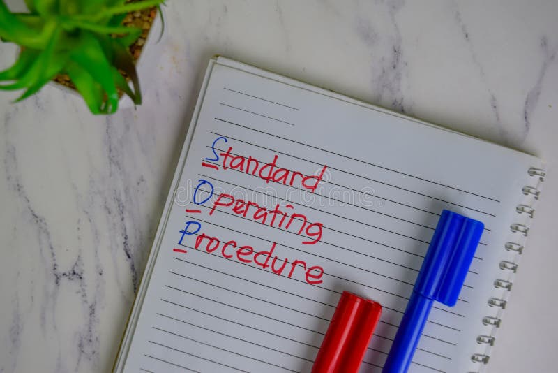 SOP - Standard Operating Procedure Acronym on Blackboard Stock Image ...