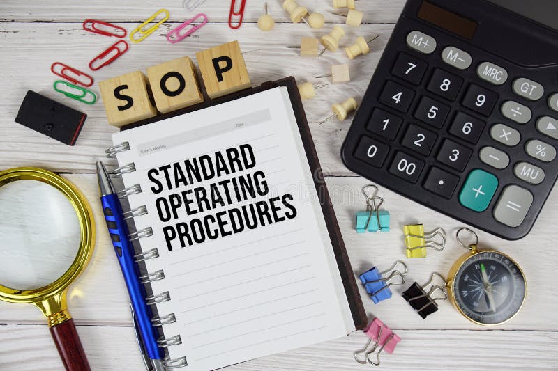 SOP - Standard Operating Procedures Acronym on Notepad, Business and ...