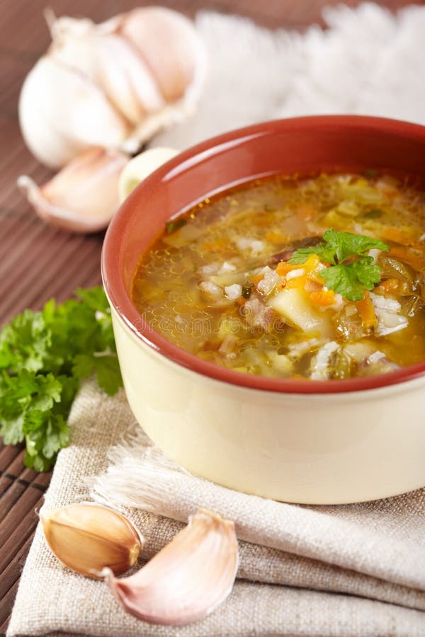 Sopa foto de archivo. Imagen de sopa, placa, listo, producto - 23685496