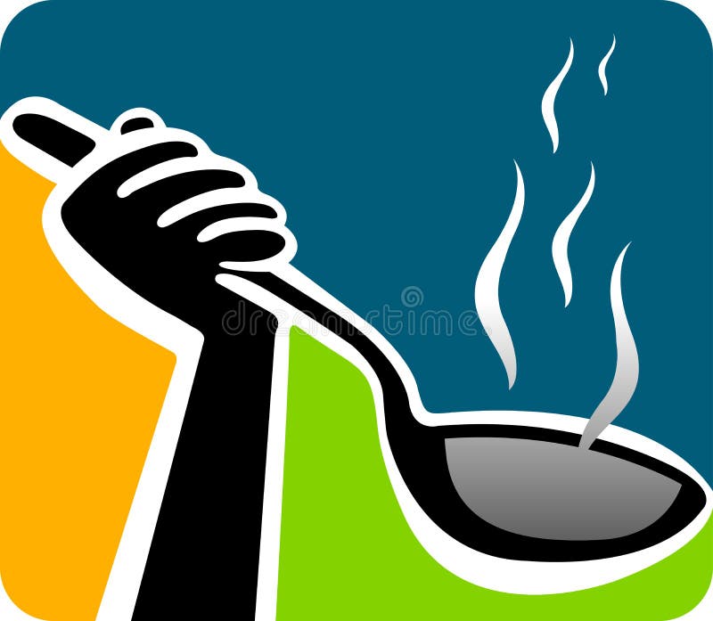 Sopa caliente ilustración del vector. Ilustración de verde - 22464511