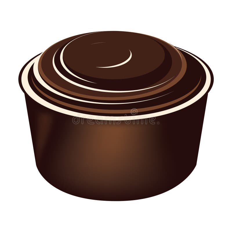 Sopa De Chocolate De Postre Dulce Ilustración del Vector - Ilustración ...