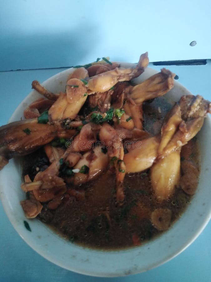 Sopa De Rana De Agua De Alimentos Extremos Foto de archivo - Imagen de ...