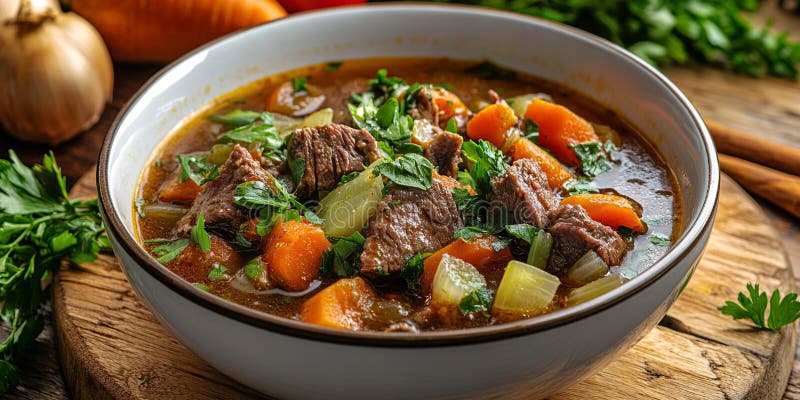 Sopa De Res Beef and Vegetable on the Table Stock Illustration ...