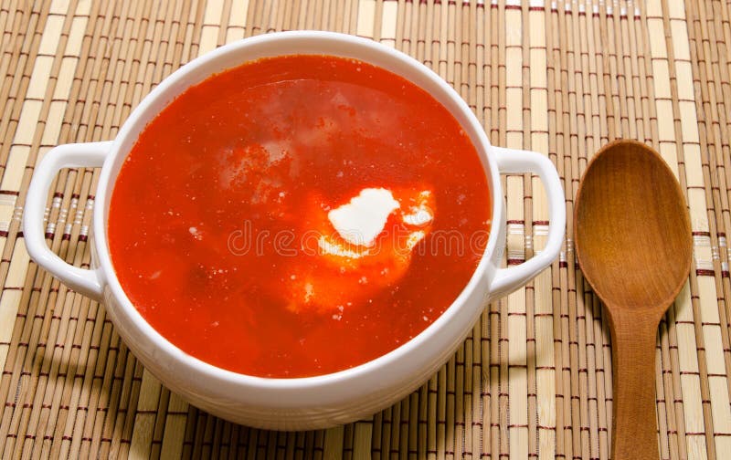 Sopa Do Nacional Do Ucraniano E Do Russo Da Borsch Imagem de Stock ...