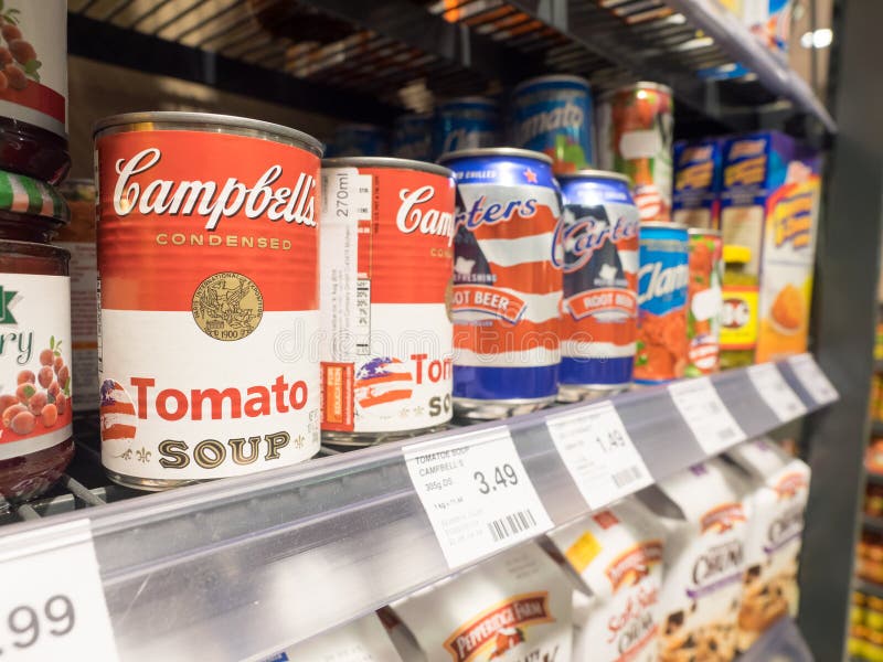 Sopa do tomate de Campbell foto de stock editorial. Imagem de ninguém ...