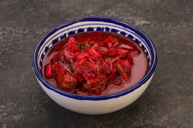 Sopa Tradicional Russa Borsch Com Repolho Foto de Stock - Imagem de ...