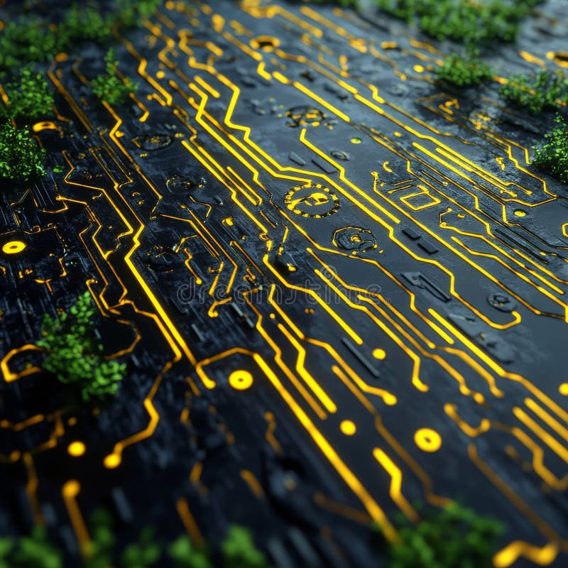 Sophisticated Abstract Tech Elements Featuring Radiant Illumination and ...