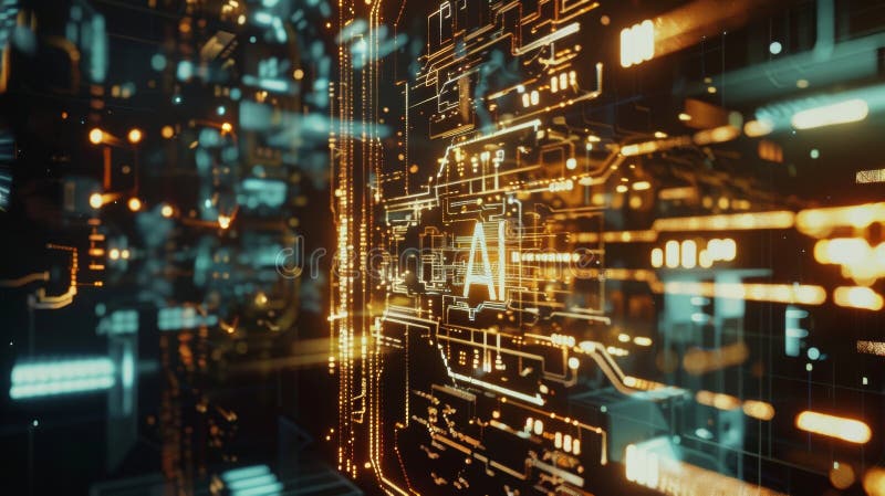 A Sophisticated AI Chip Embedded within a Complex Circuit Board ...