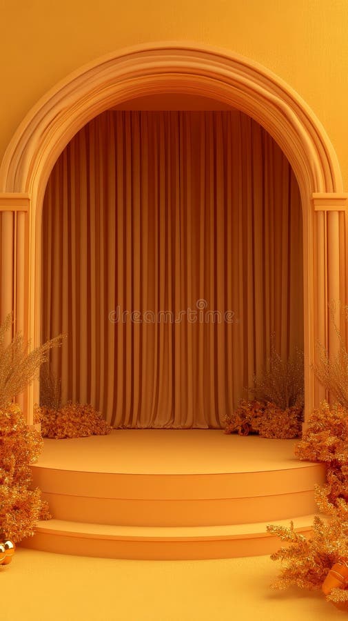 Sophisticated Archway Display Stage Generated Using AI. Stock ...