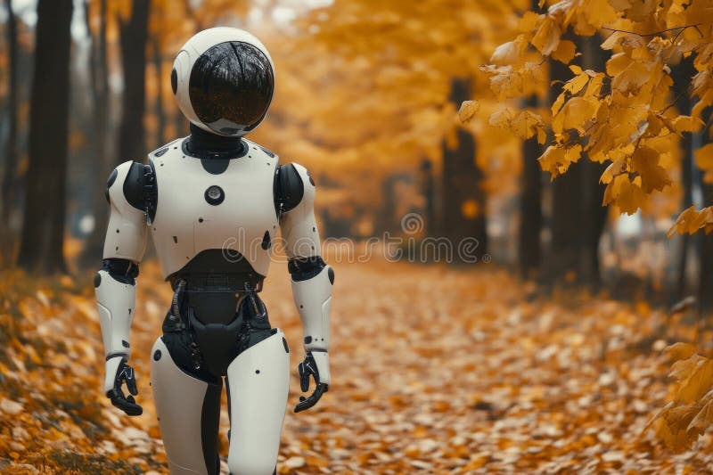 Generative Ai, Sophisticated Artificial Intelligence Robot Walking in a ...