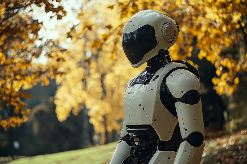 Generative Ai, Sophisticated Artificial Intelligence Robot Walking in a ...