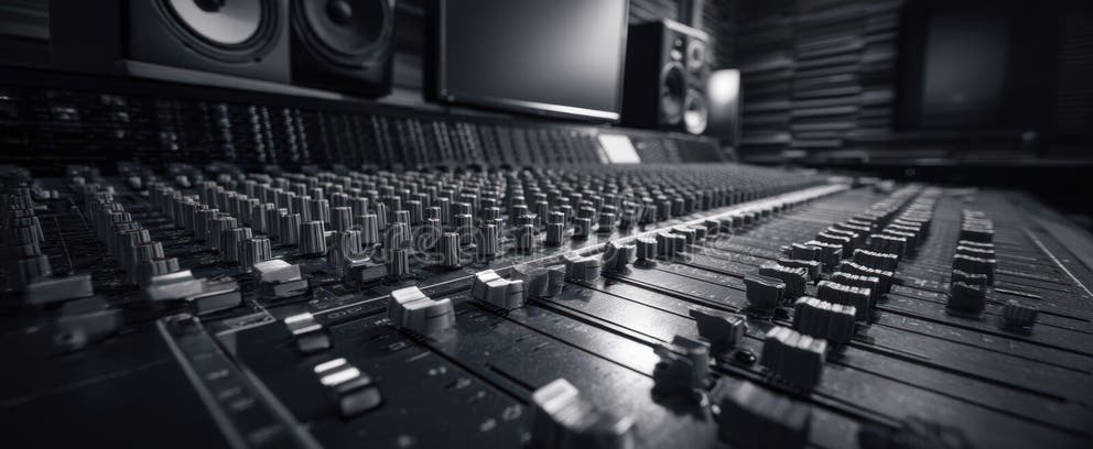 The Sophisticated Audio Mixing Console in a Modern Music Studio ...