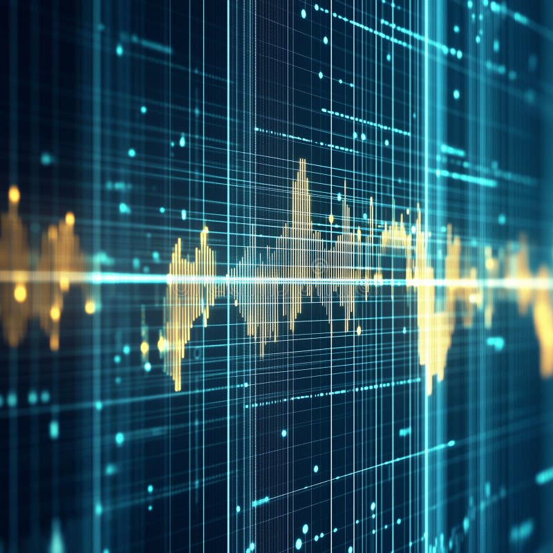Sophisticated Background Focusing on Data Visualization,glowing Bar ...