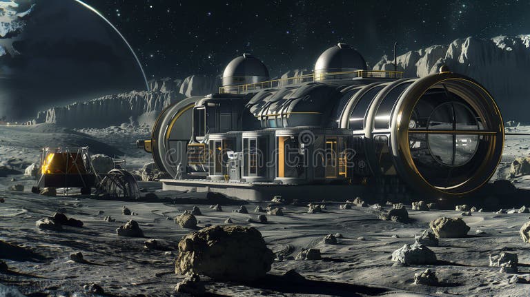 A Sophisticated Base is Engaged in Asteroid Excavation, Processing Regolith, and Refining ...
