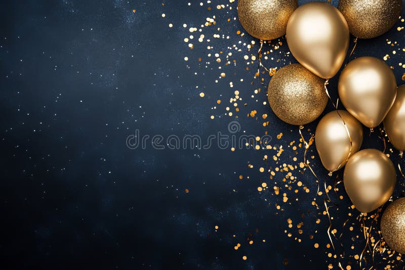 Sophisticated Birthday Border Design with Luxurious Sparkling Gold ...