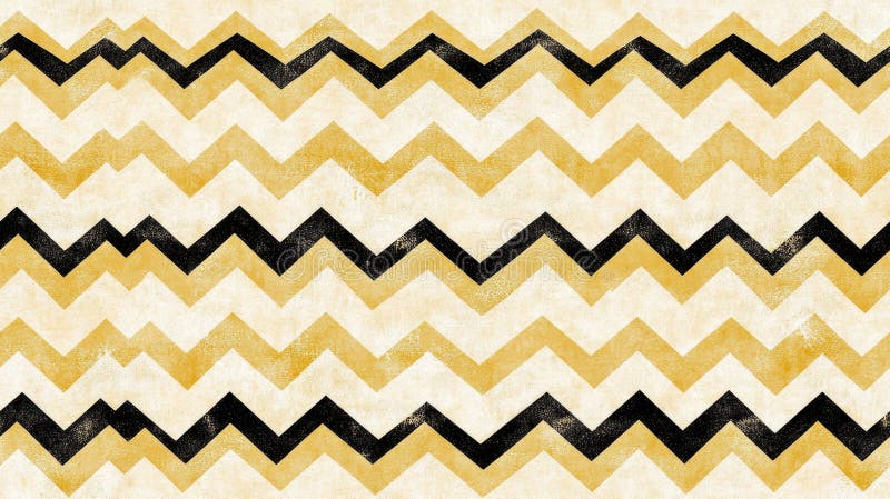 A Sophisticated Black and Beige Chevron Pattern Features Overlapping ...