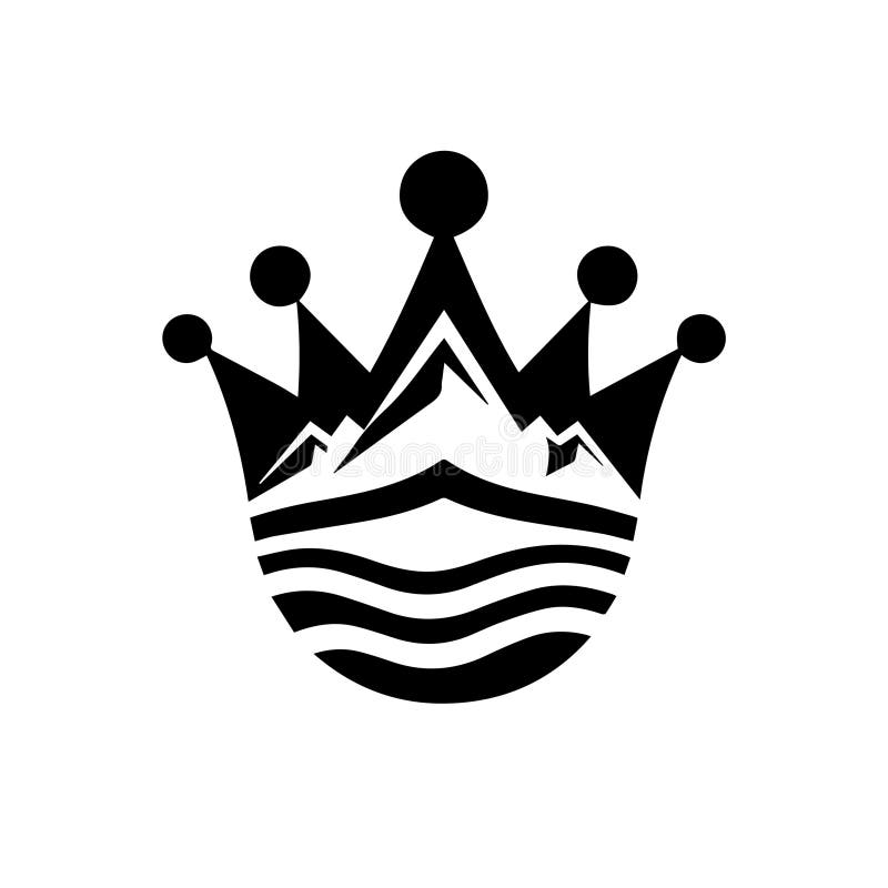 Sophisticated Black Crown Emblem Design Stock Illustration ...