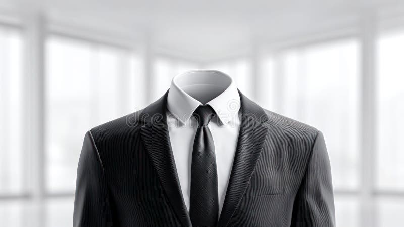 A Sophisticated Black Suit without a Head, Symbolizing an Invisible ...