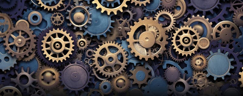 Sophisticated Business Backdrop with a Pattern of Interlocking Gears ...