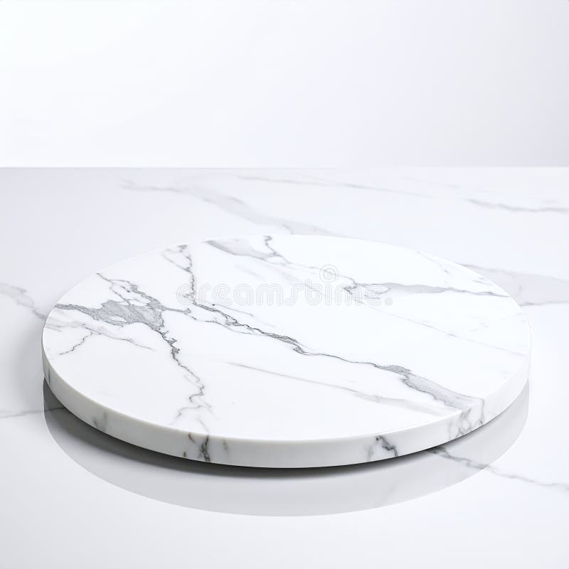 Elevated Presentation Platform, Showcasing a Circular Marble Surface ...