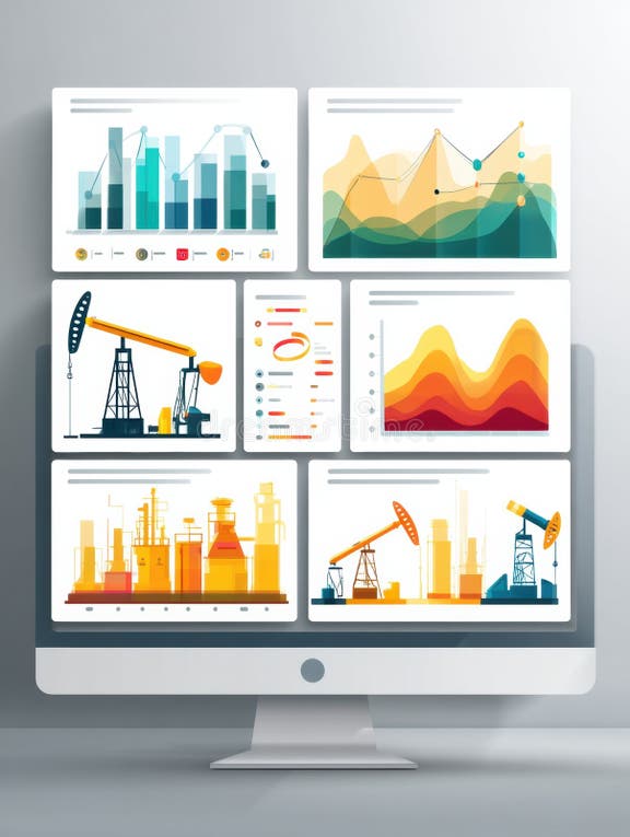 Modern Clean UI Dashboard Displays Comprehensive Oil Analytics with ...