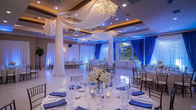 Sophisticated Corporate Event Venue Showcasing Elegant Table Settings ...