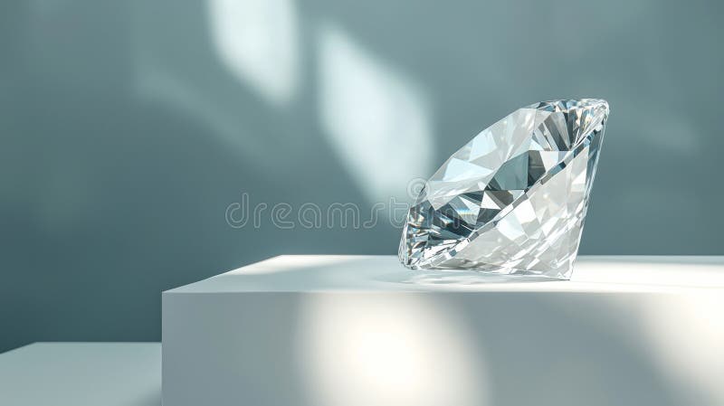 A Sophisticated 3D Image of a Polished Diamond YouTube Award, Softly ...