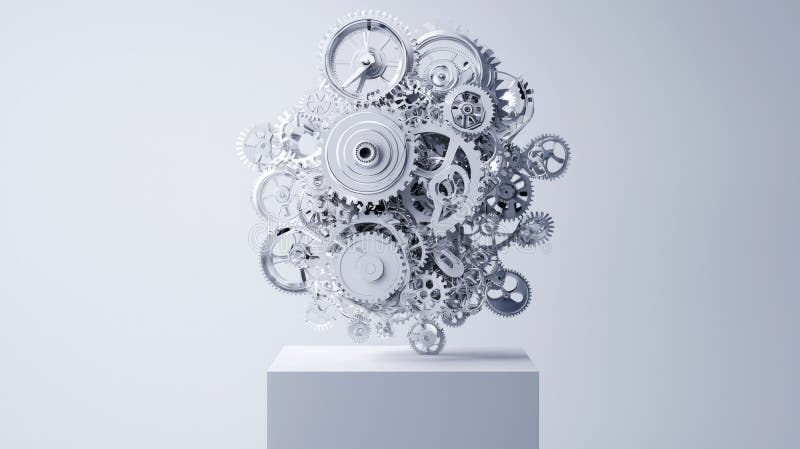 A Sophisticated 3D Model of a Kinetic Desk Sculpture, with Detailed ...