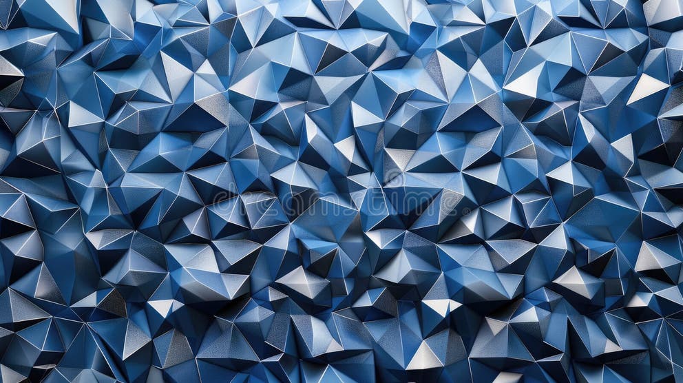 Sophisticated 3D Pattern with Cascading Triangles, Featuring Matte ...