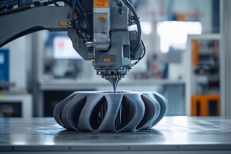 Advanced 3D Printing Technology Creates Intricate Component in a Modern ...