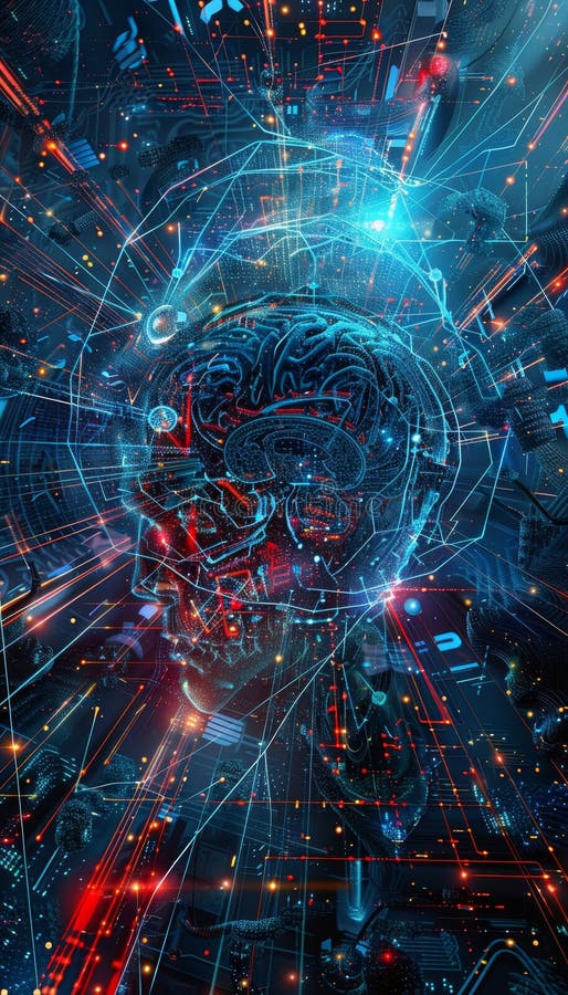 Sophisticated Digital Illustration Featuring Neural Networks and Ai for ...