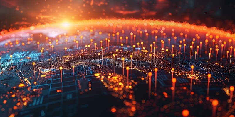 Sophisticated Digital Infographic, Elegant Globe with Premium Graphs ...