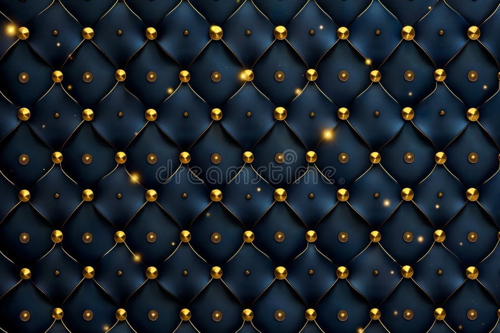 A Sophisticated Dot Pattern Featuring Small Gold Dots on a Dark Navy ...