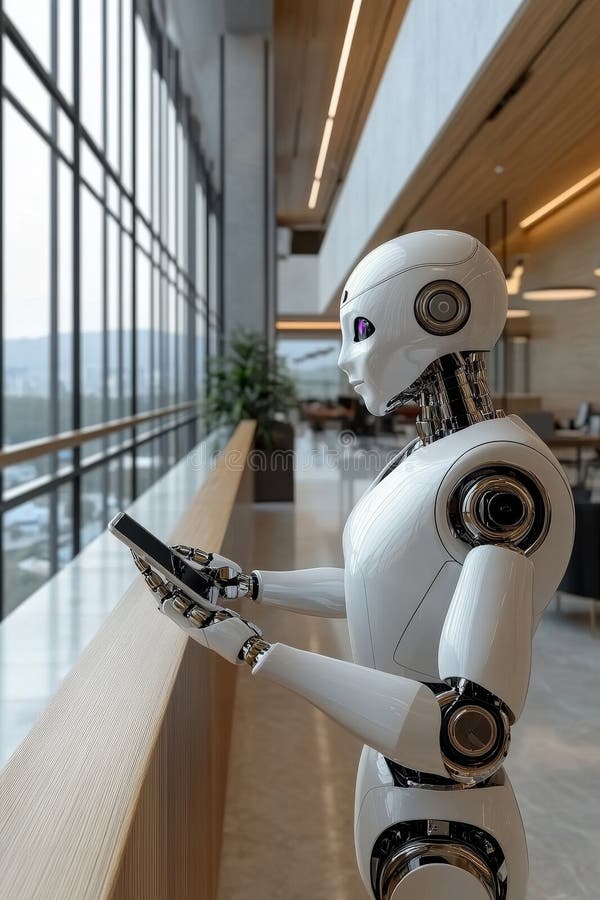 Sophisticated Humanoid Robot Navigating a Smartphone App Inside a ...