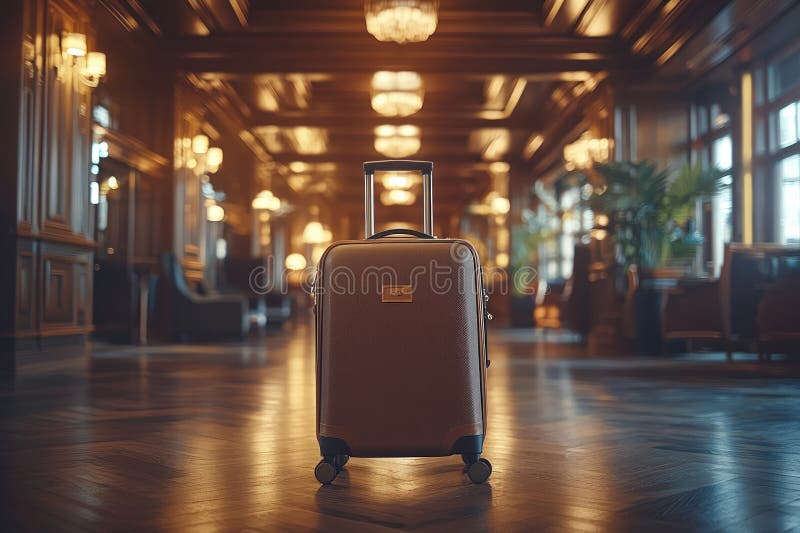 A Sophisticated Image of a Hotel Trolley Used for Transporting Luggage ...