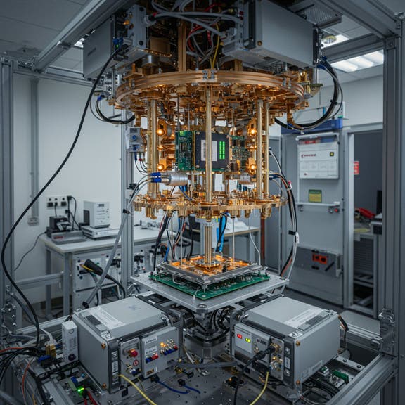 A Sophisticated Laboratory Setup Featuring a Quantum Computer. the ...