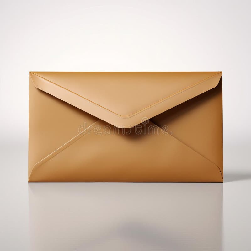 Sophisticated Light Brown Envelope with Crisp Clean Design Stock ...