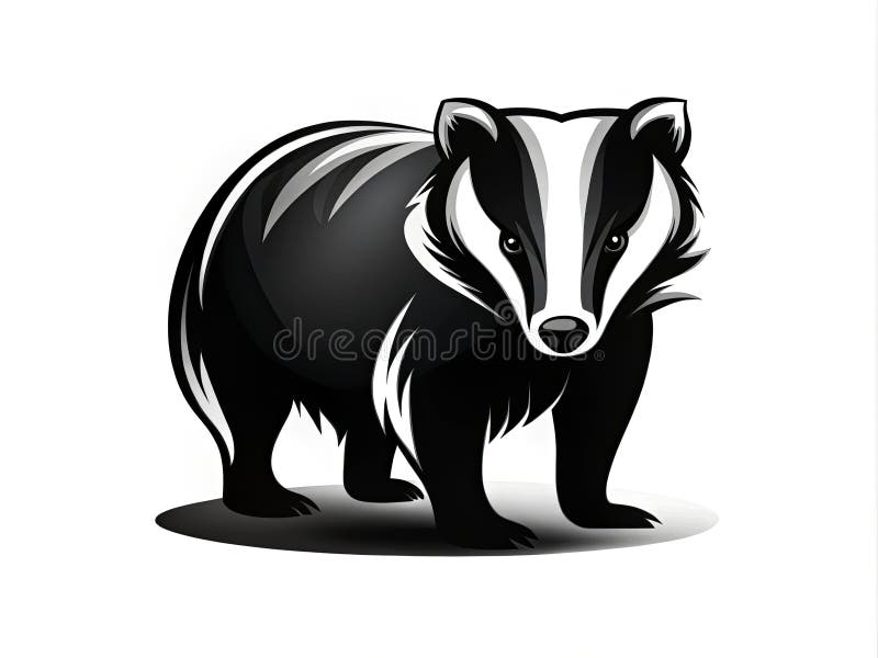 Elegant Black Badger Logo Design Minimalist Silhouette Emblem for ...