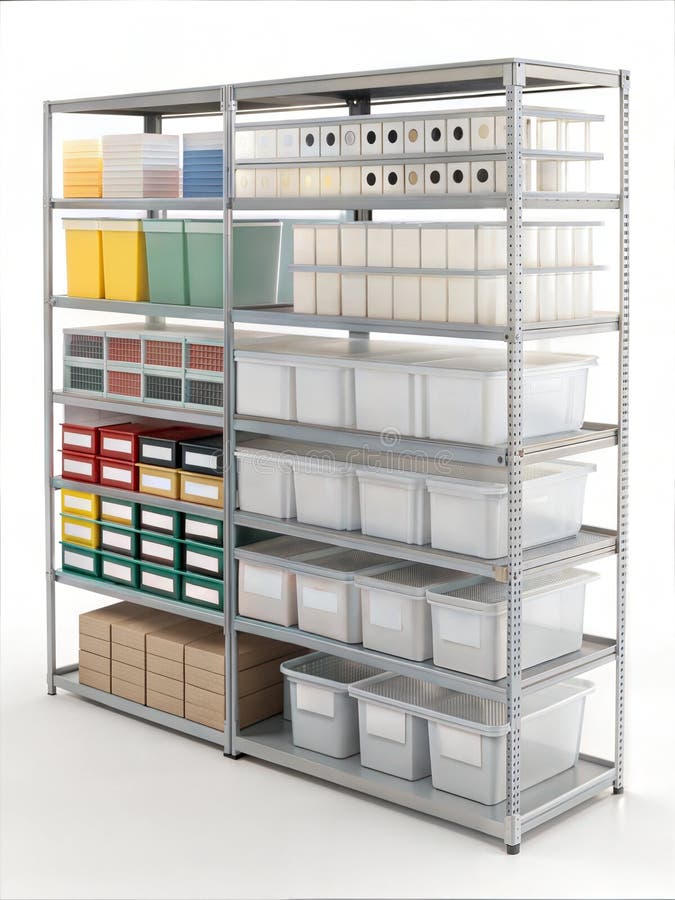 Sophisticated Mockup of a Systematized Storage Area with Diverse ...