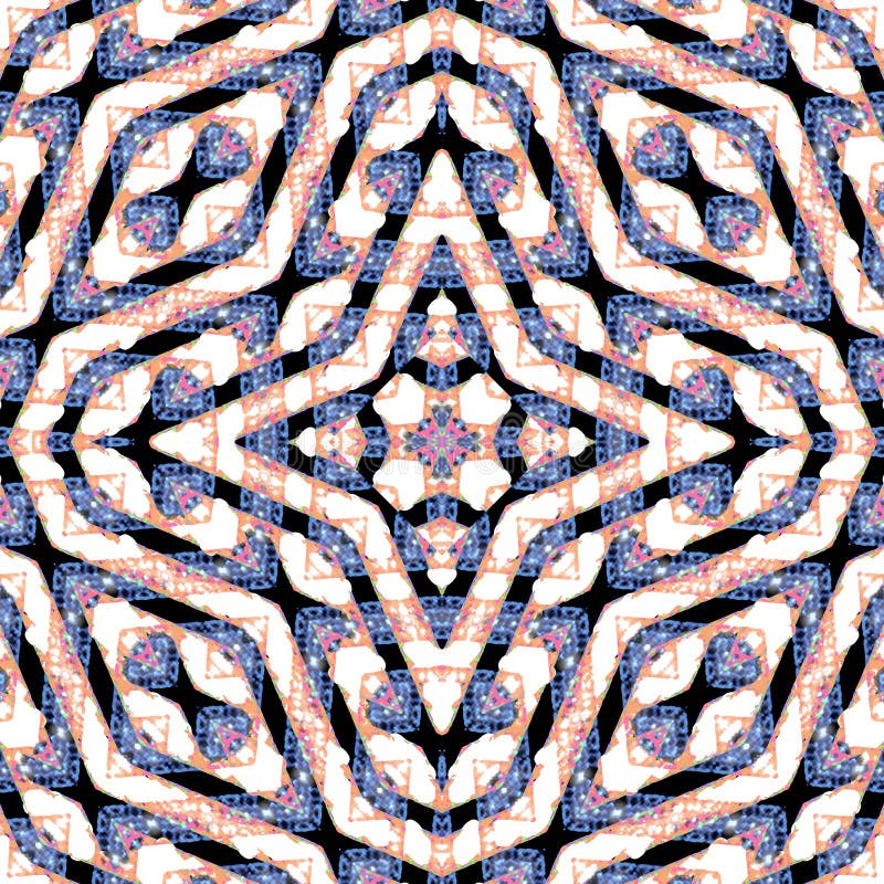 Sharp Geometric Multicolor Collage Seamless Pattern Stock Illustration ...