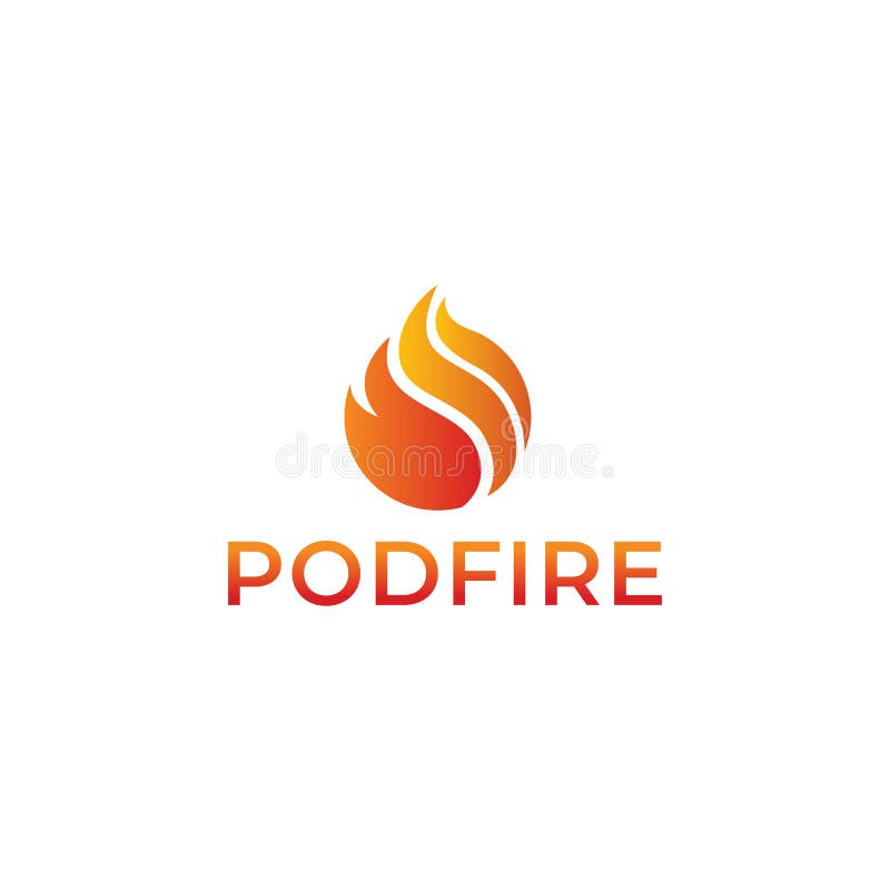 Fire Flame Logo Design . Burning Inferno Ene. Stock Vector ...